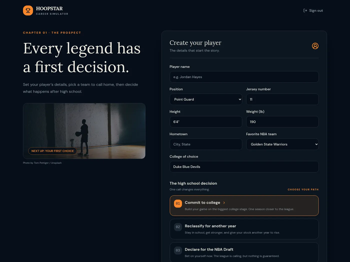Hoopstar Simulator