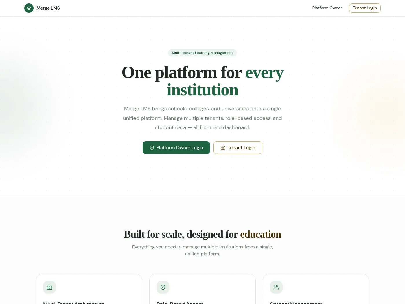 Merge LMS Platform