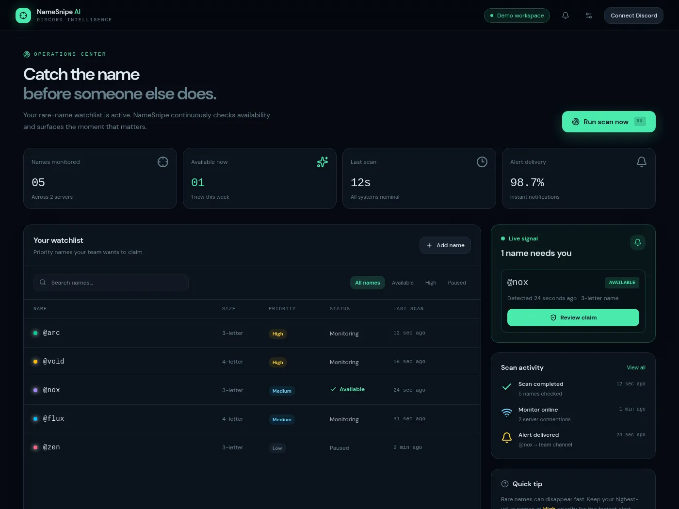 NameSnipe AI