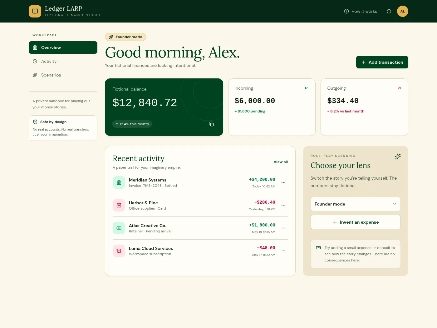 Ledger Larp App