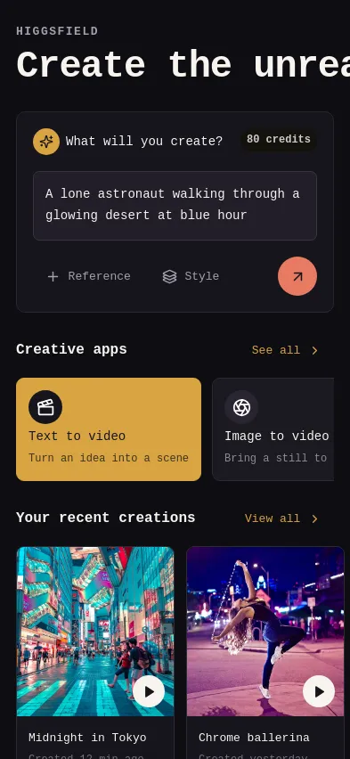 Higgfield Clone Mobile