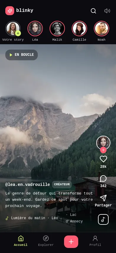 Blinky Social App