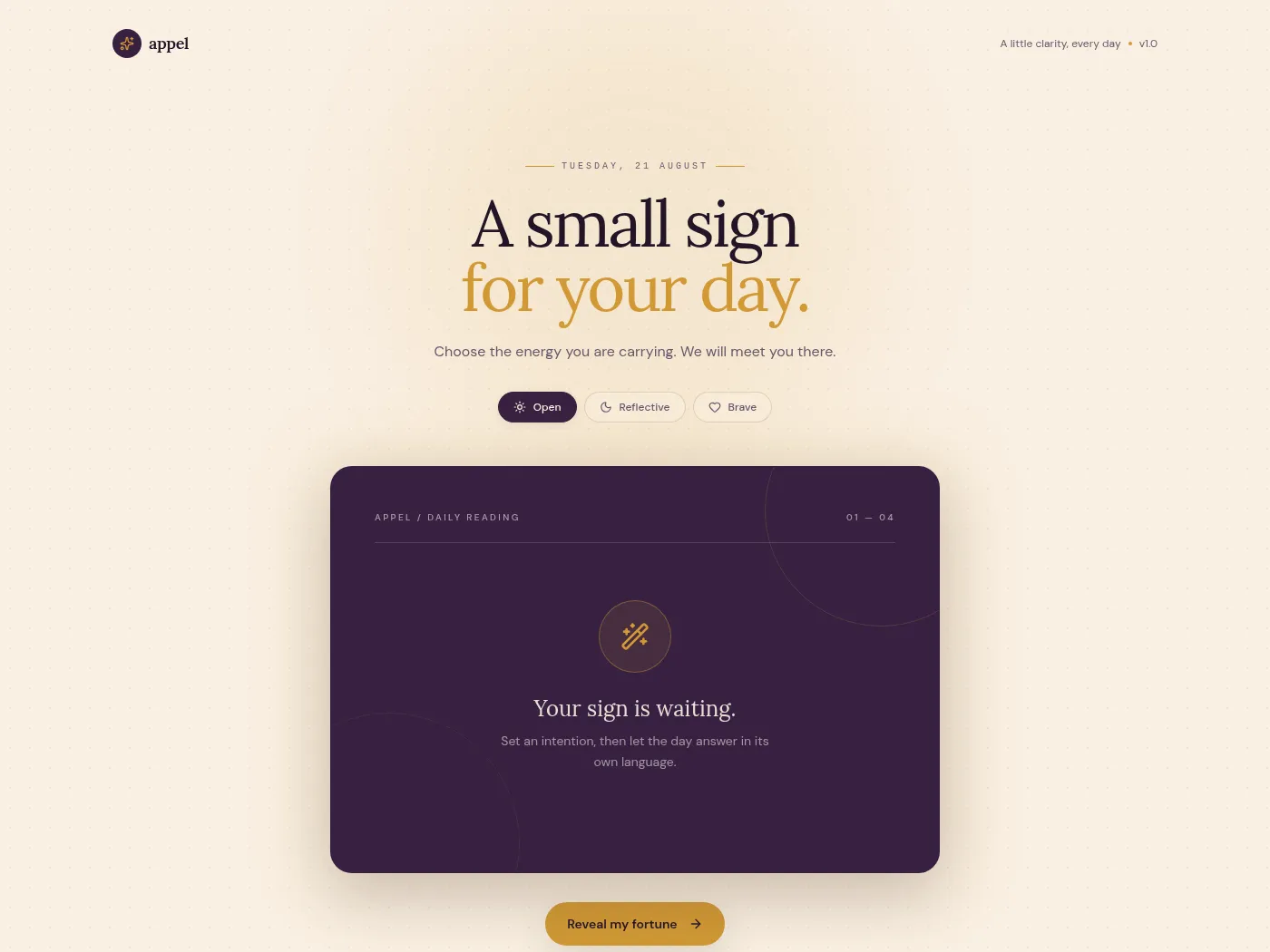 Fortune Teller Appel