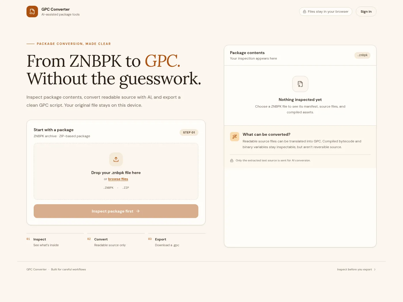GPC File Converter AI