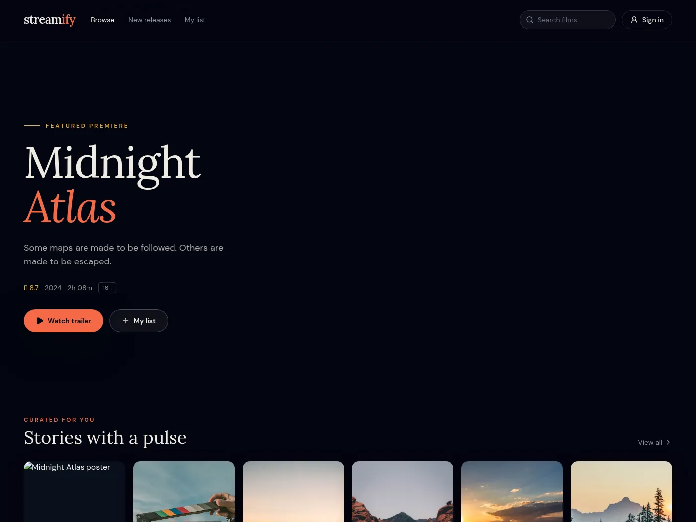 Streamify Dark