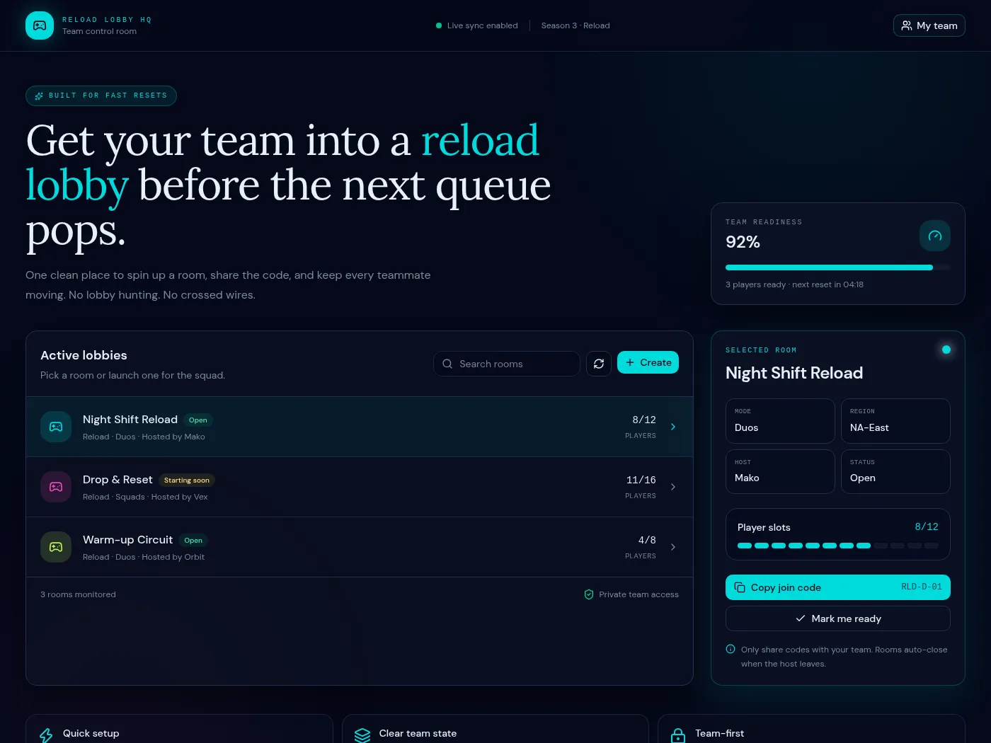 Fortnite Lobby Manager