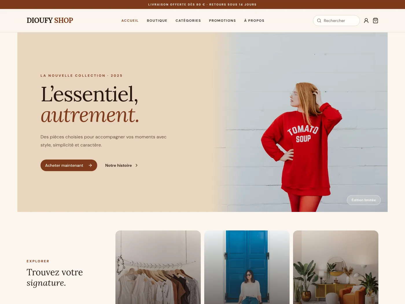 Dioufy Shop E-Commerce
