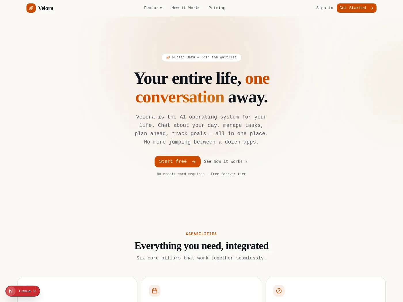 Velora AI Life OS