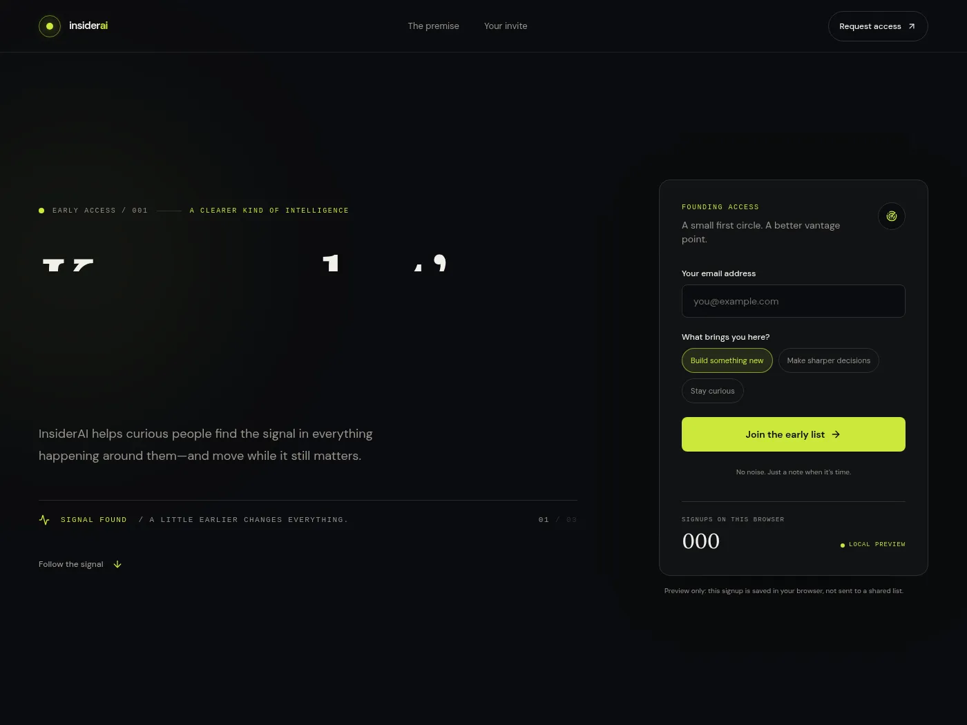 InsiderAI Waitlist