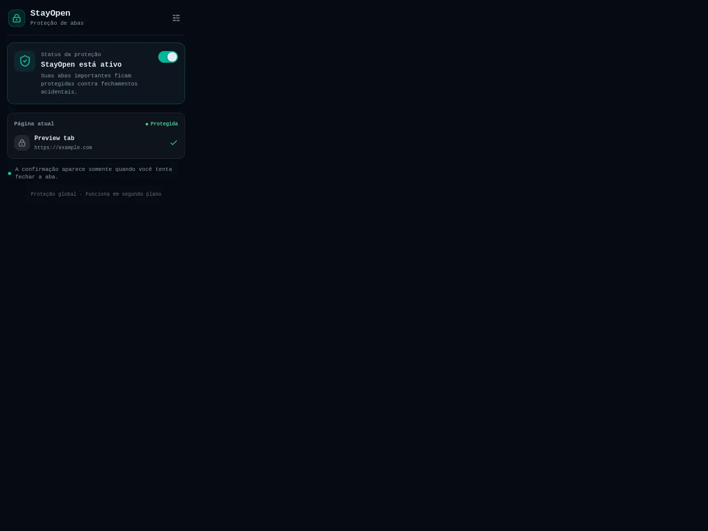 StayOpen Extension