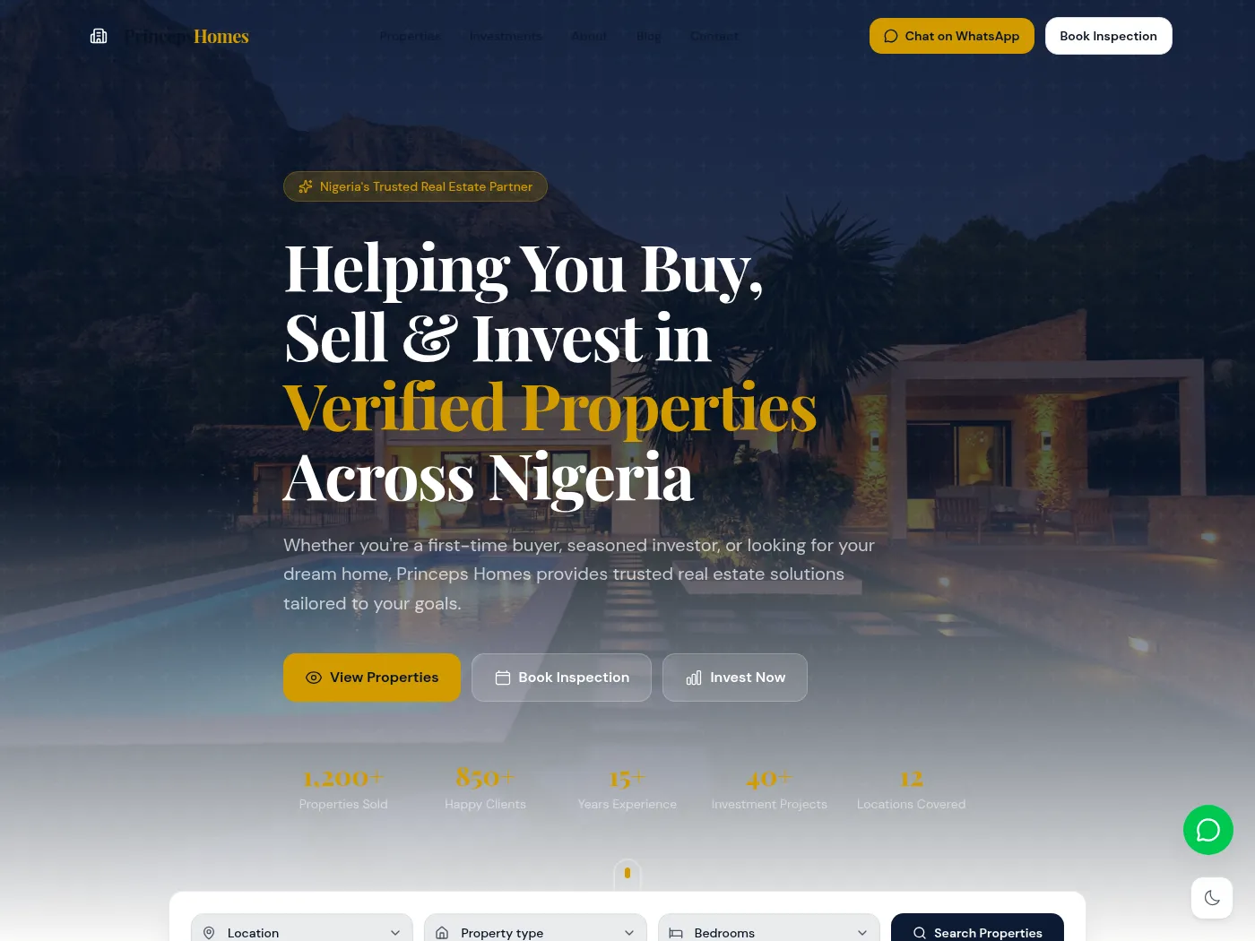 Princeps Homes Luxe Web