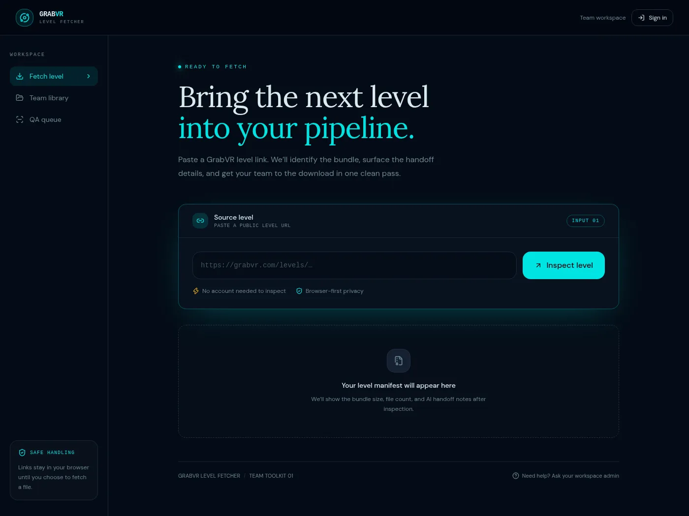 GrabVR Level Fetcher