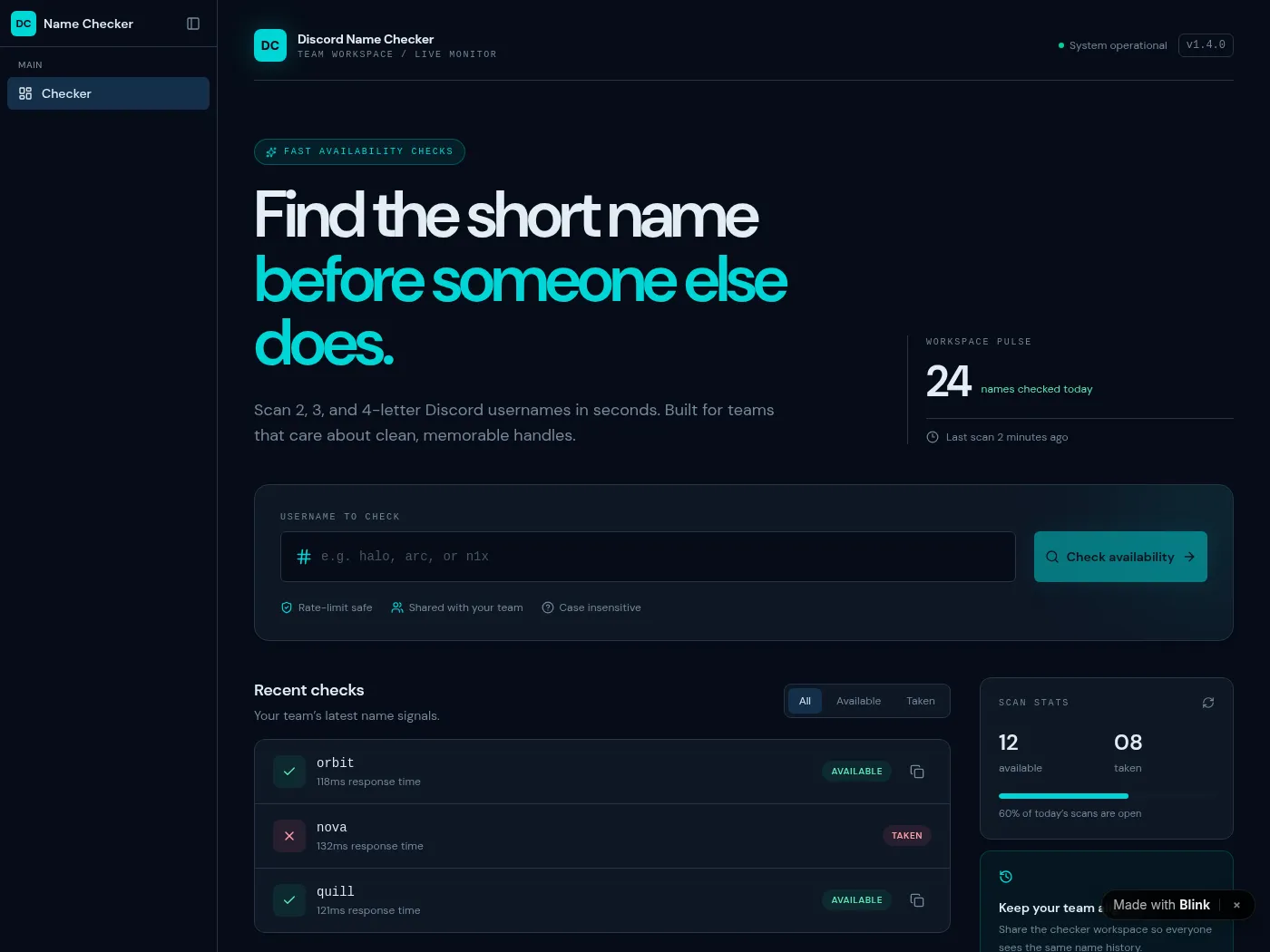 Discord Name Checker