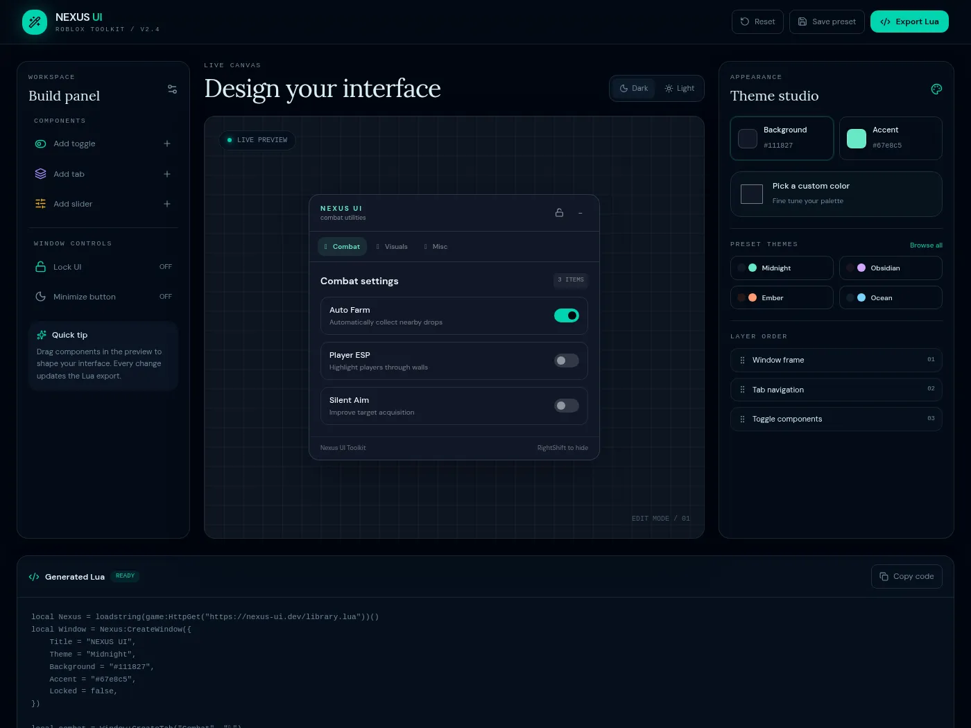 Roblox UI Toolkit