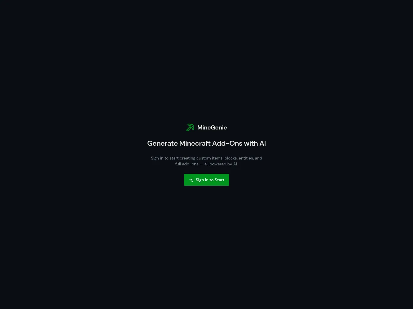 MineGenie AI Add-On Creator