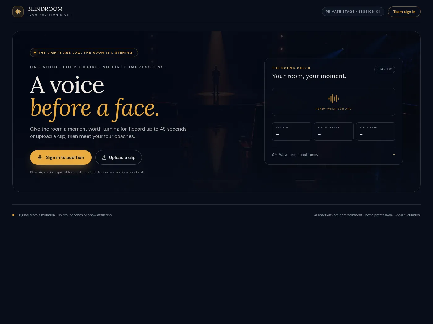 AI Voice Audition Simulator