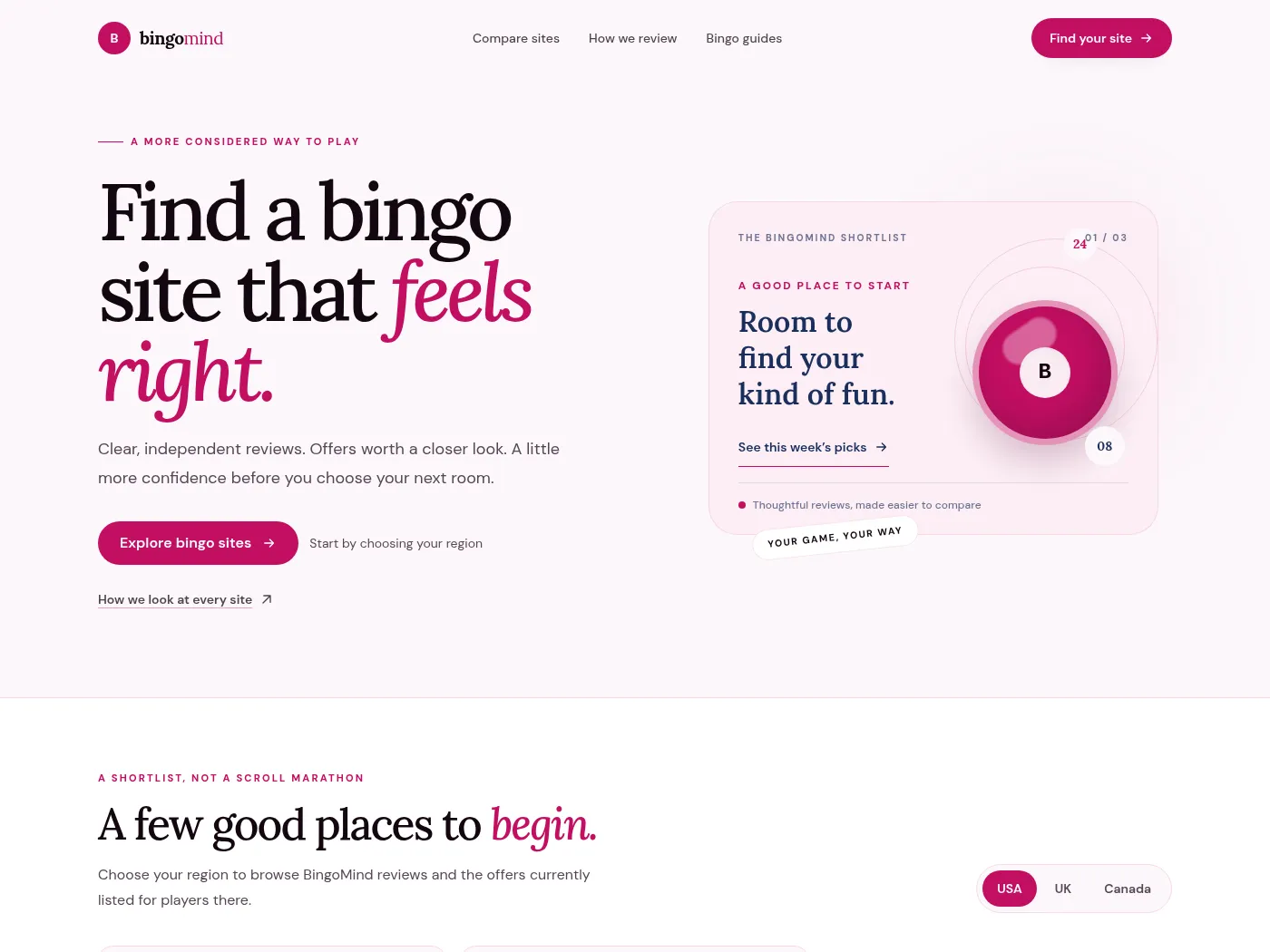 BingoMind Redesign