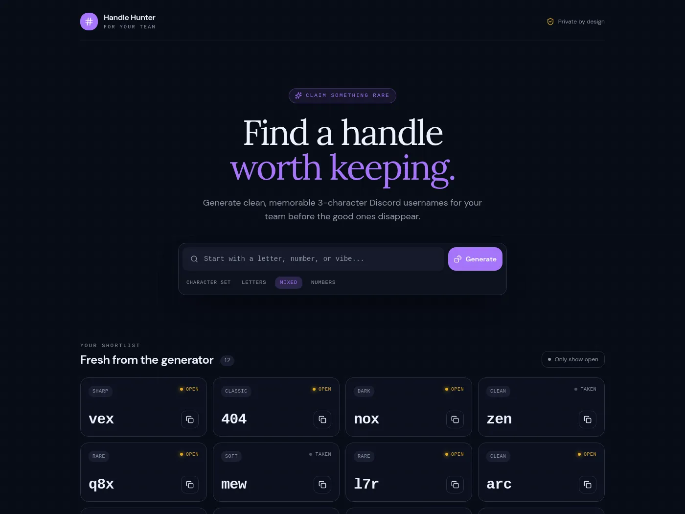 Discord Handle Hunter
