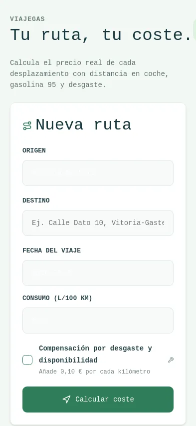 ViajeGas Optimizer