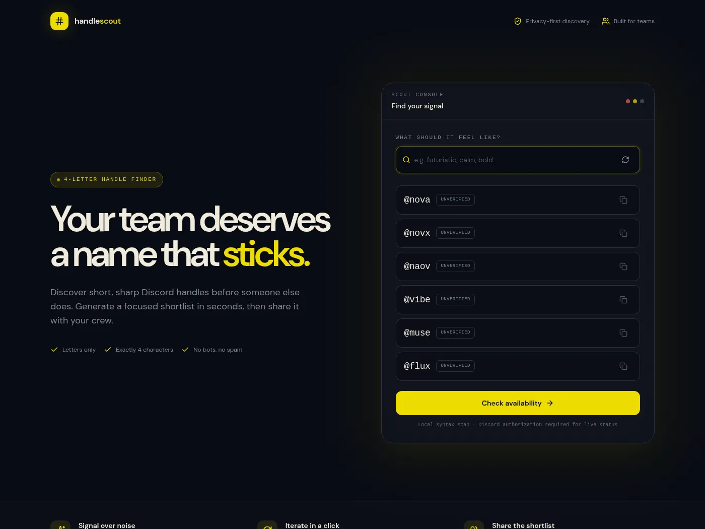Discord Name Finder
