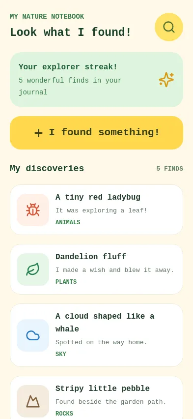 Discovery Journal Kids App