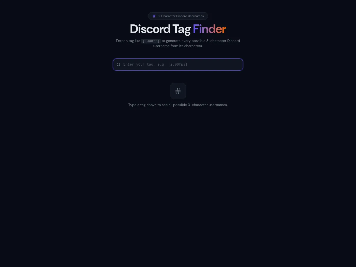 Discord Tag Finder