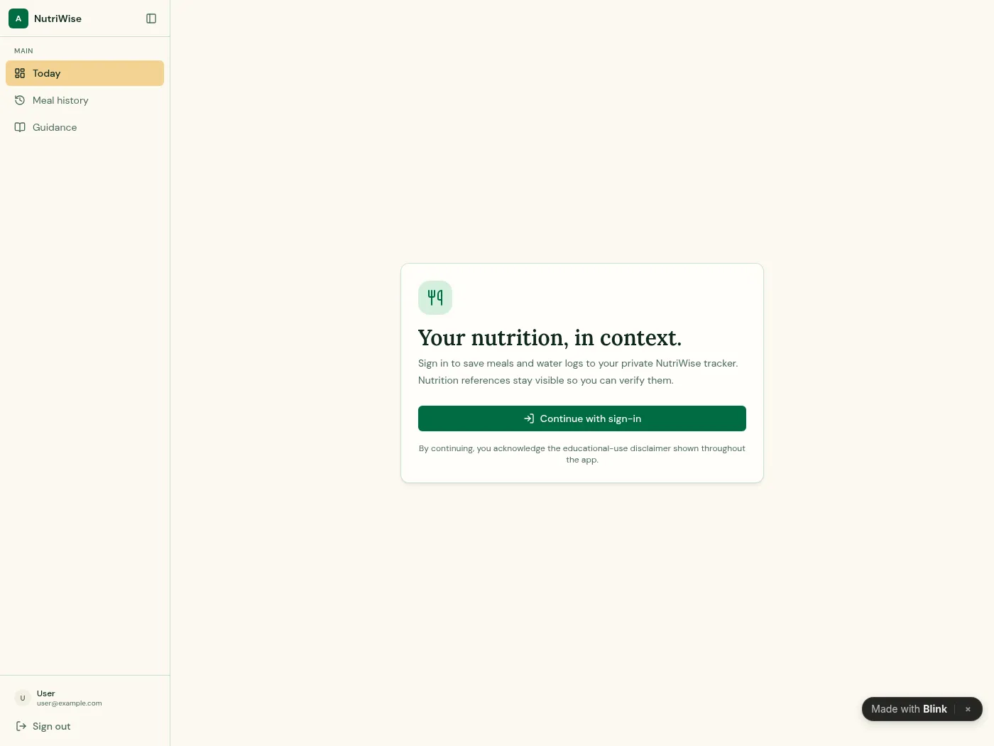NutriWise Tracker