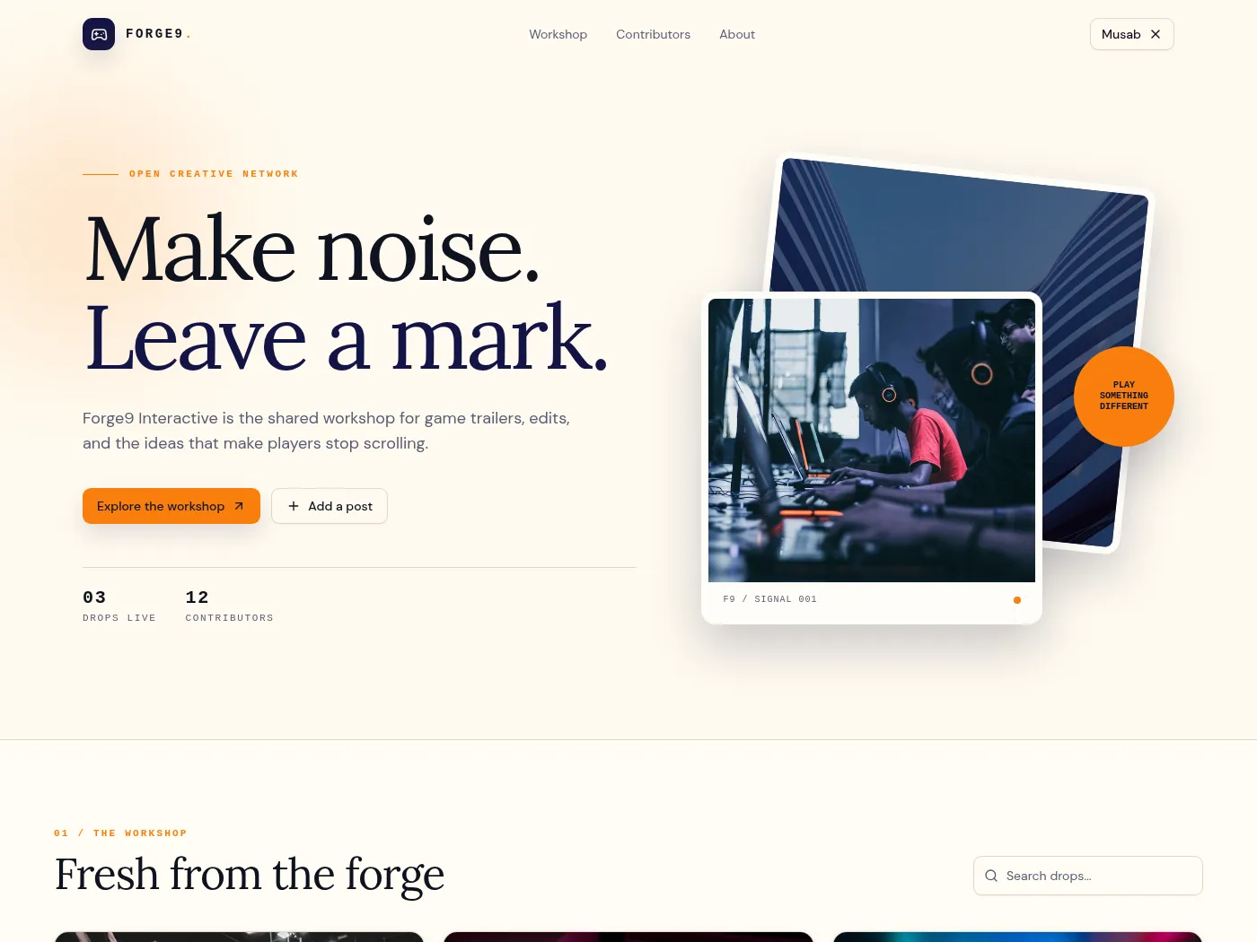 Forge9 Interactive Hub