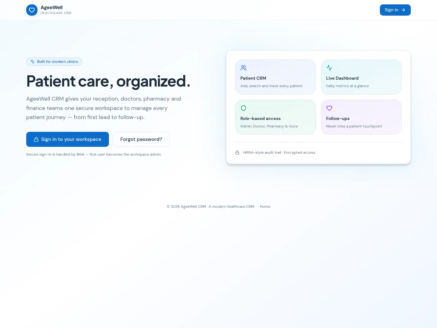 AgeeWell CRM