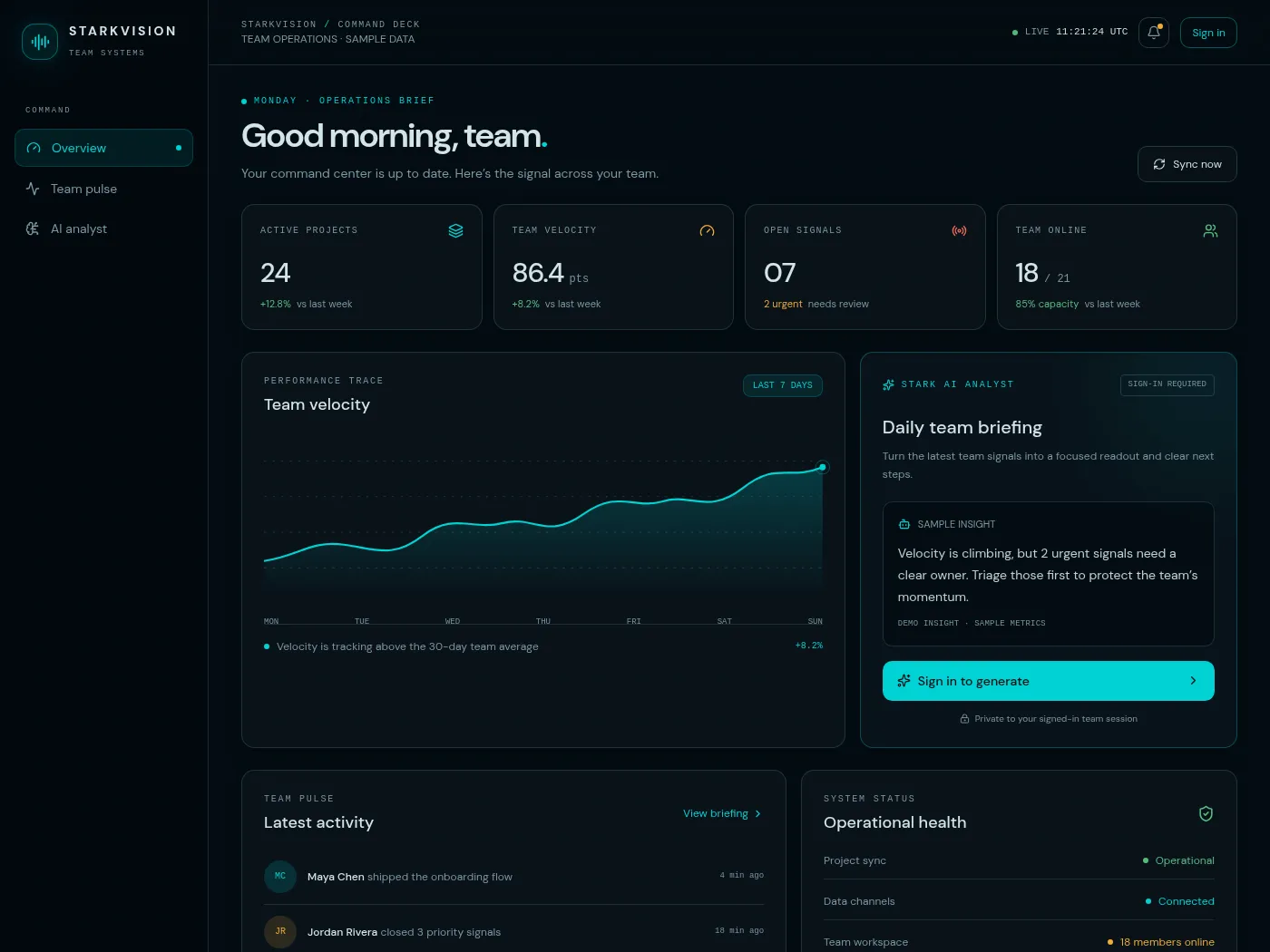 StarkVision Dashboard