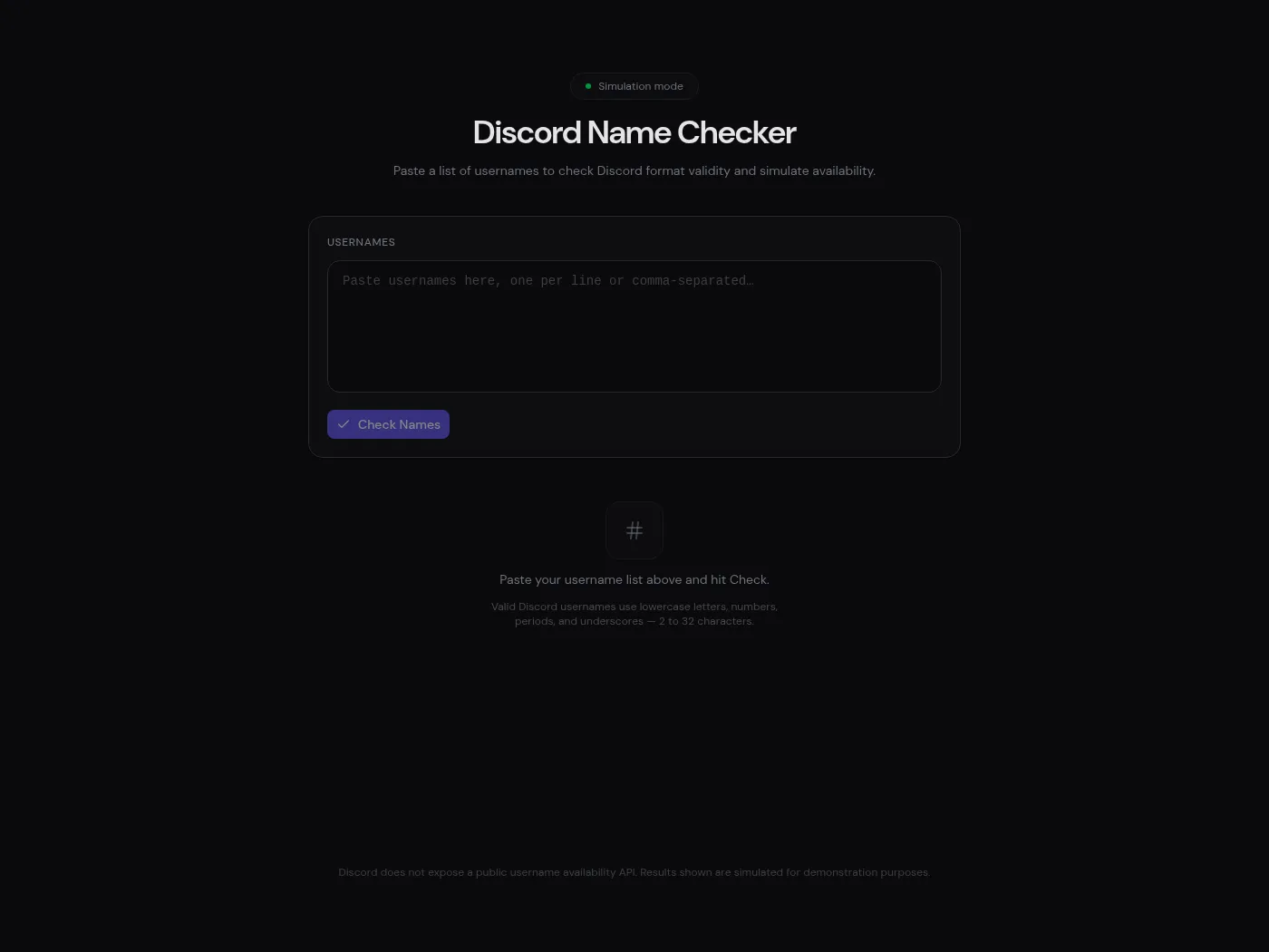 Discord Name Checker