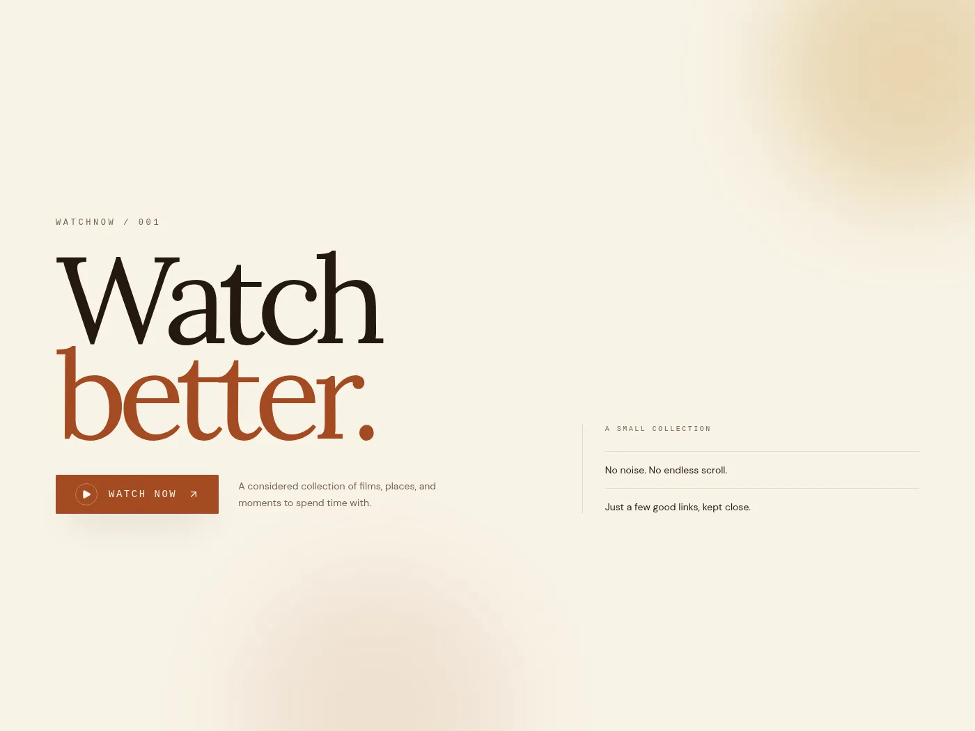 WatchNow Landing Site