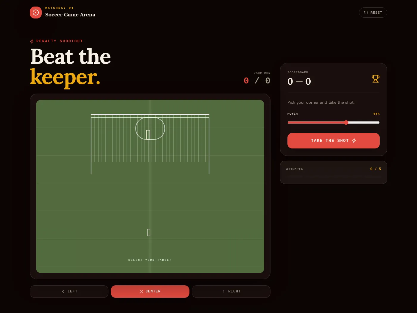 Soccer Game Arena