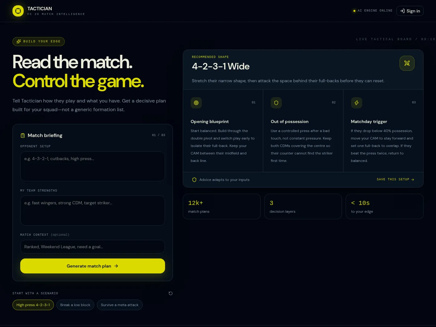 FC 26 AI Tactics Coach