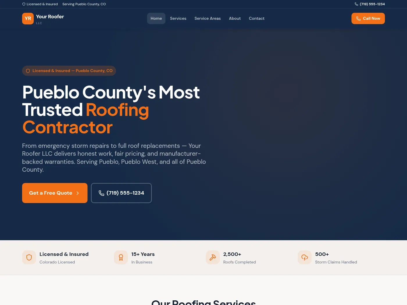 Your Roofer Local Website