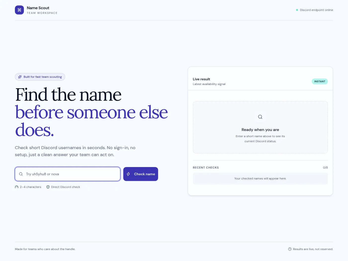 Discord Name Finder