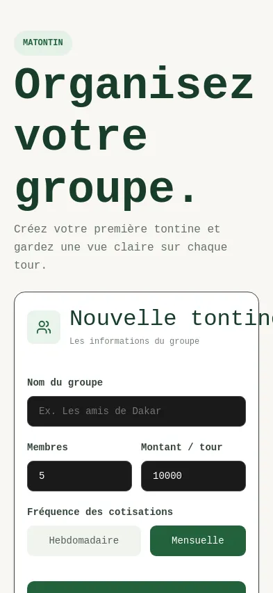 Tontine Manager Mobile