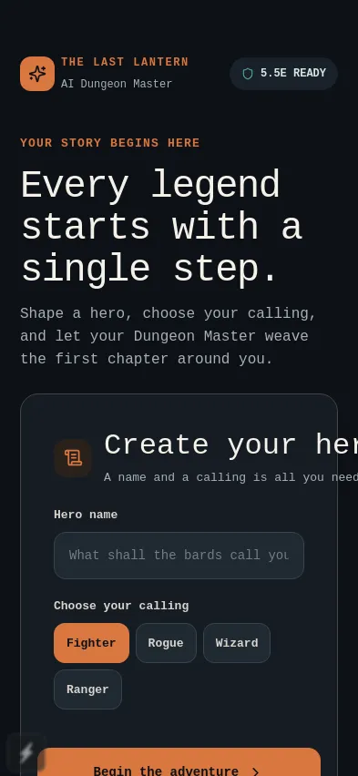 AI DungeonMaster Mobile