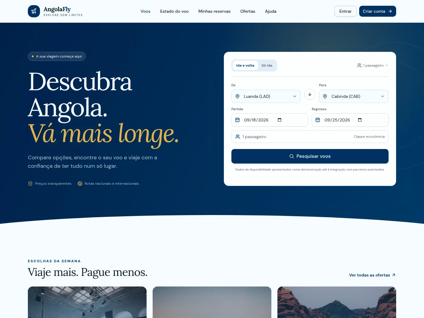 AngolaFly Air Booking Suite