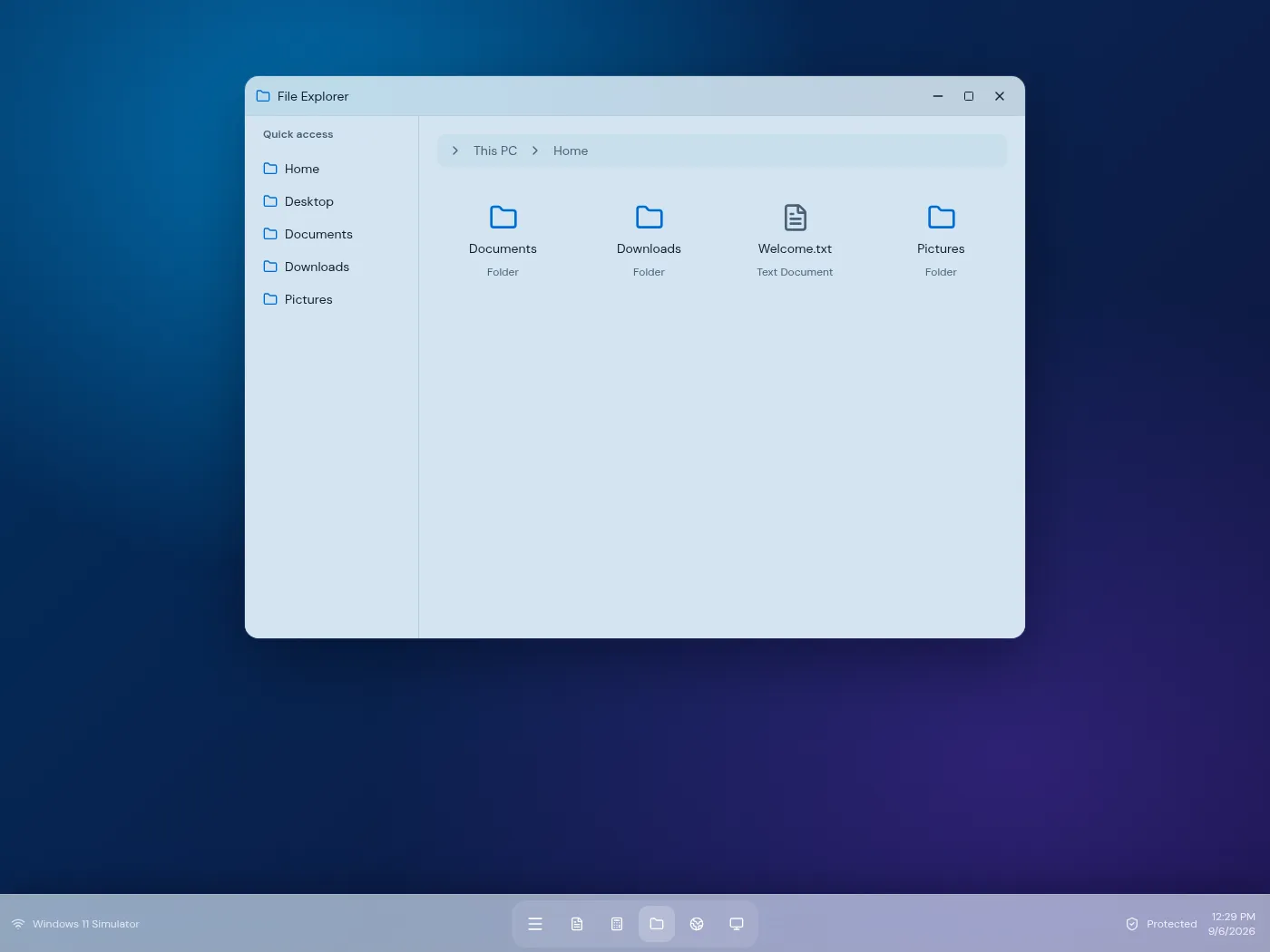 Windows 11 Web Simulator