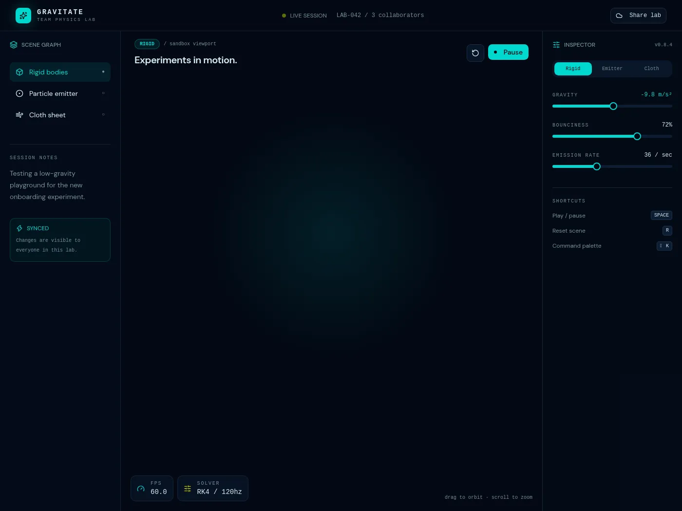 3D Physics Sandbox Web