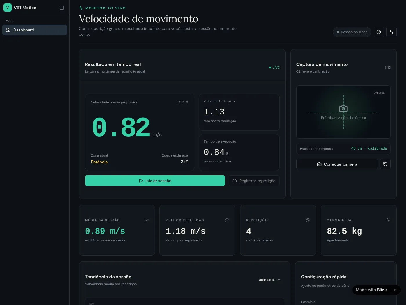 Motion Speed Dashboard