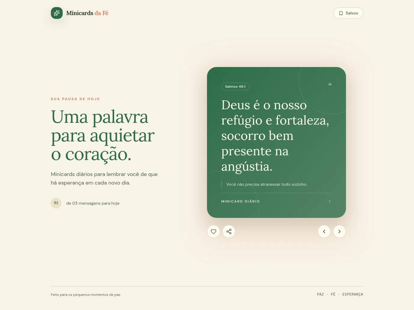 Minicards da Fé