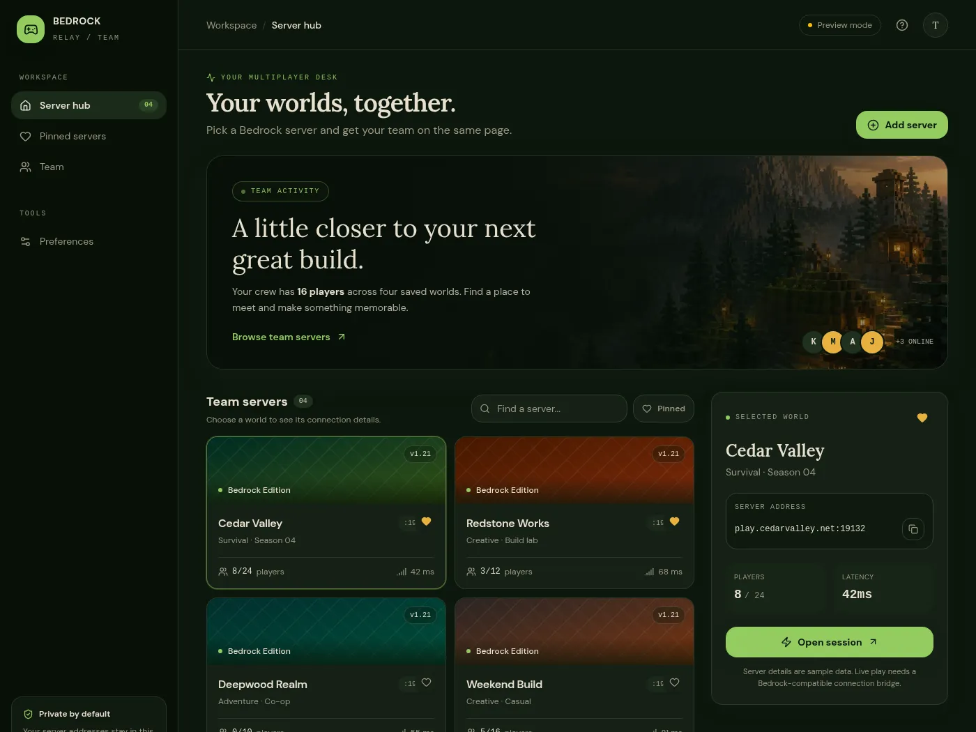 Minecraft Bedrock Web Client