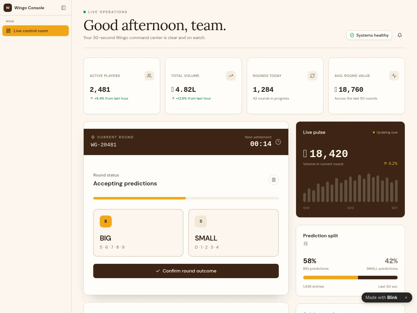 Wingo Admin Console