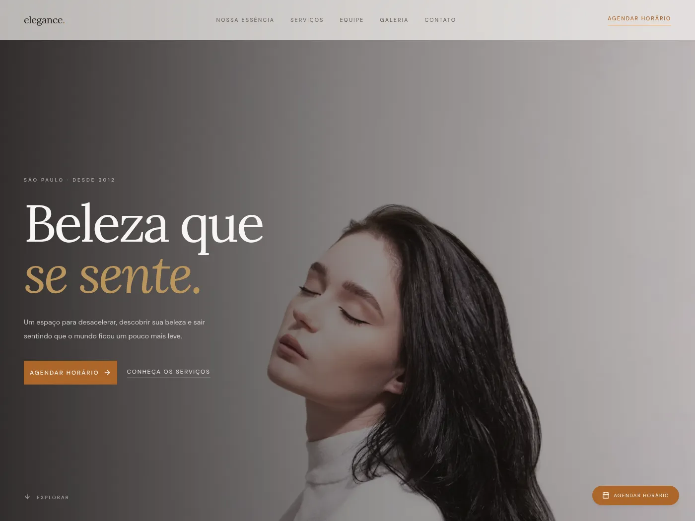 Elegance Salon Web Experience