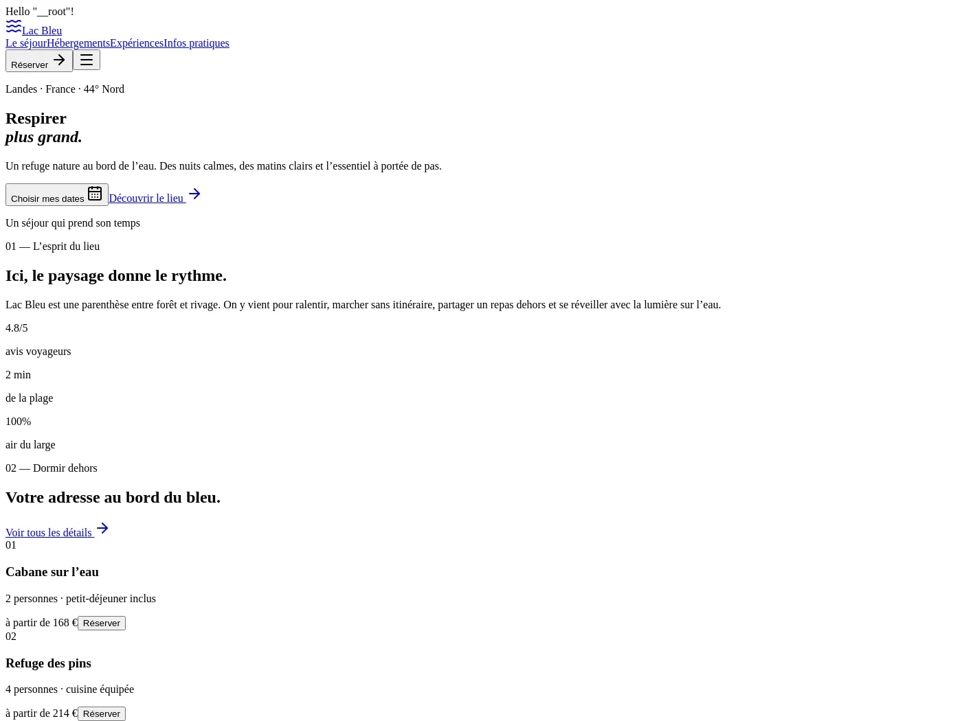 Lac Bleu Web Portal