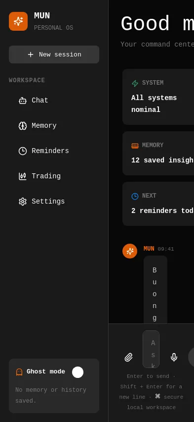 MUN AI Desktop Assistant