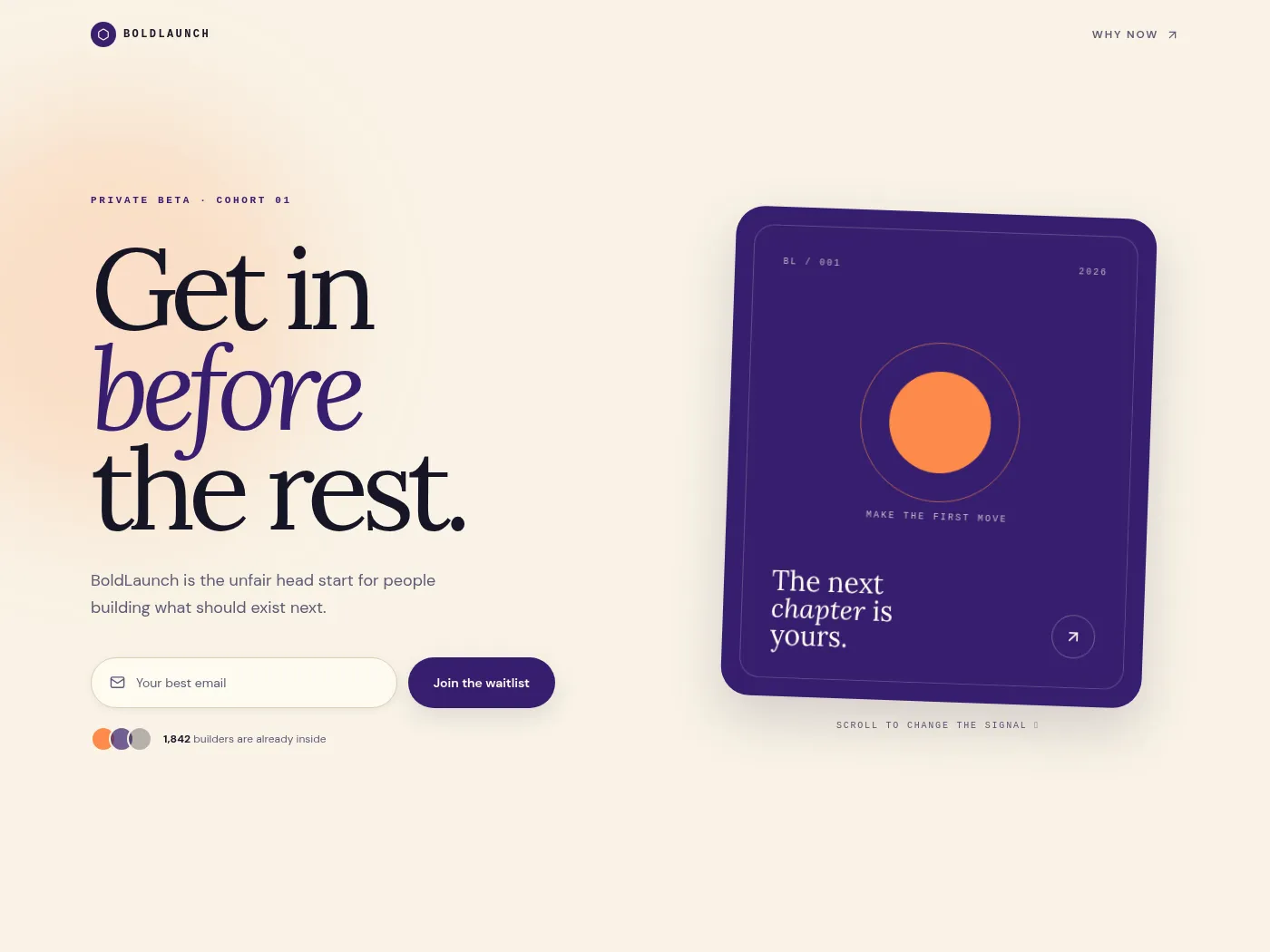 BoldLaunch Waitlist Site