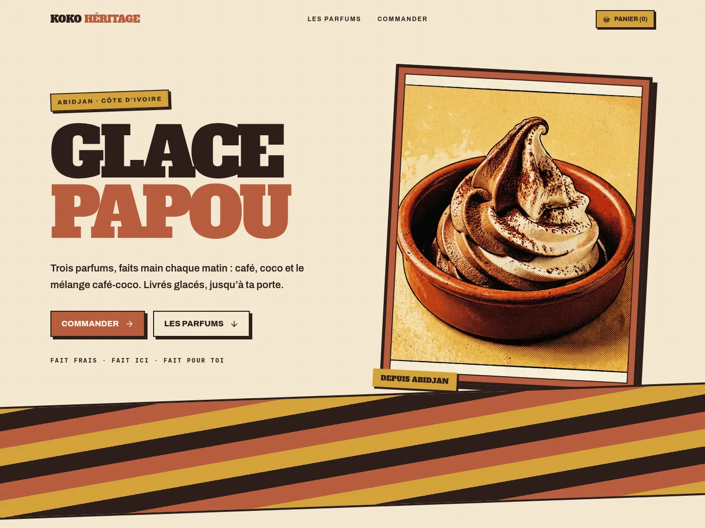 Glace Papou Vitrine